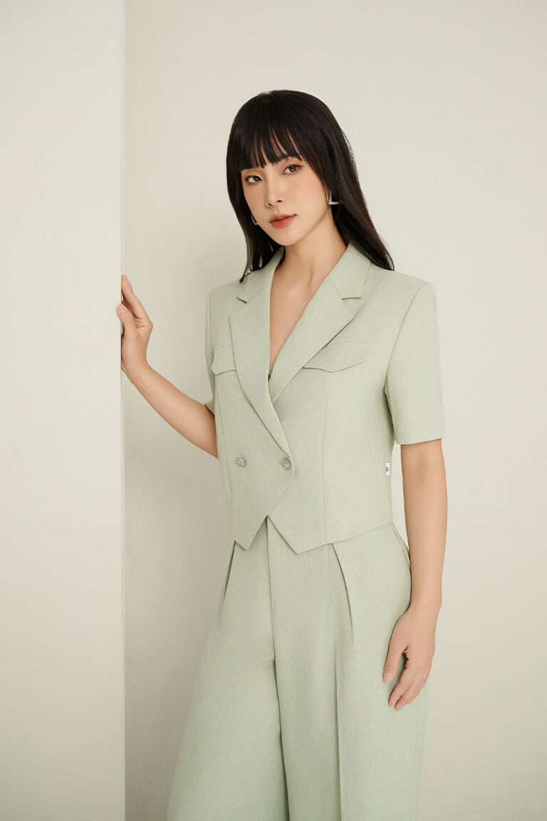 Quần suông ly súp moi trước - LEIKA